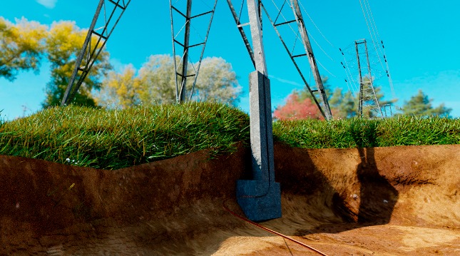 Contrapeso para Linhas de Transmissão.